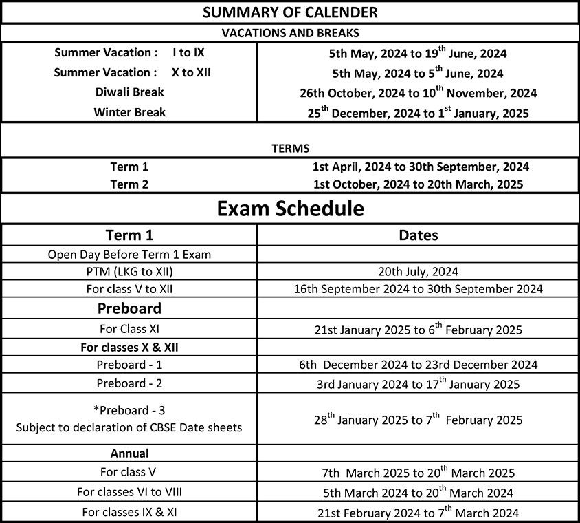 Academic Schedule 2022-23 - AMNS International School